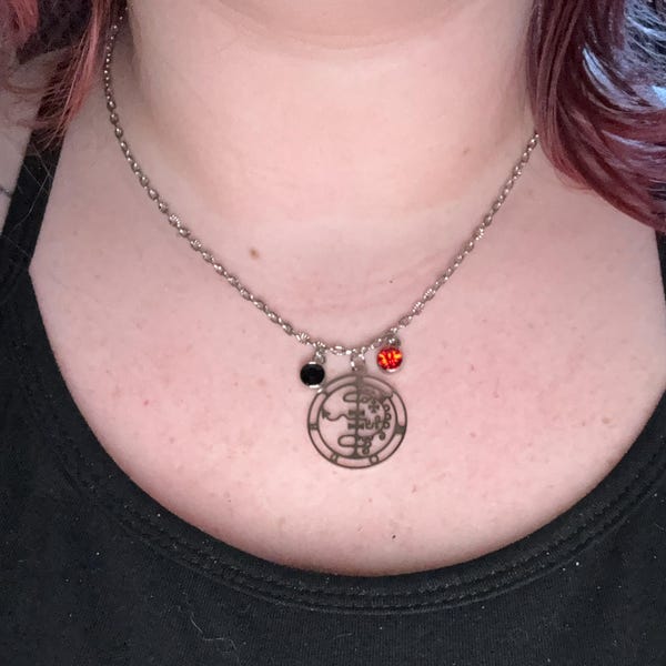 Asmodeus Sigil Crystal Necklace - Etsy