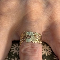Girl's Gold Flower Ring, Girls Flower Birthstone Ring, Teen Girls Gold ...