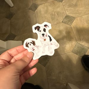 Personalized Dog Stickers Hand Drawn Custom Pet Sticker, Custom Dog ...