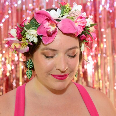 Tropical Flower Crown - Etsy