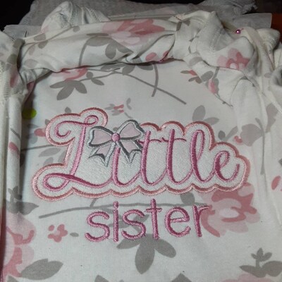 Little Sister Applique Design, INSTANT DOWNLOAD, Multiple Sizes ...