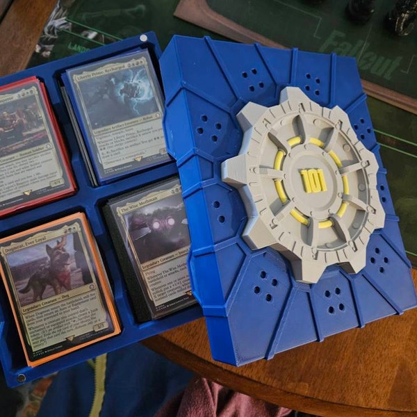 The Vault-deck XL! Fallout Deck Box | Holds Over 400 Double Sleeved ...