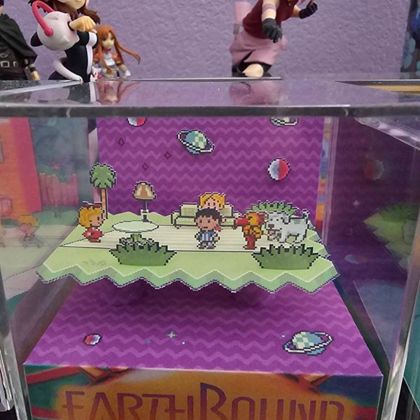 Earthbound Visit in Magicant With the Flying Man Shadow Box Diorama Art ...