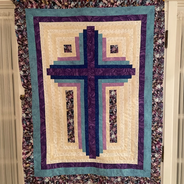 Digital Pdf|log Cabin Cross Quilt Block Pattern|classic Log Cabin ...