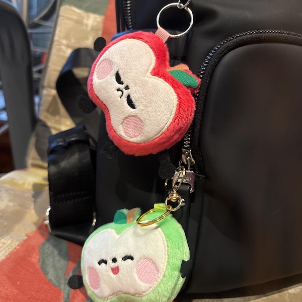 1 PC Caleb Sunny Apple Keychain Plush Charm [handmade] - Etsy