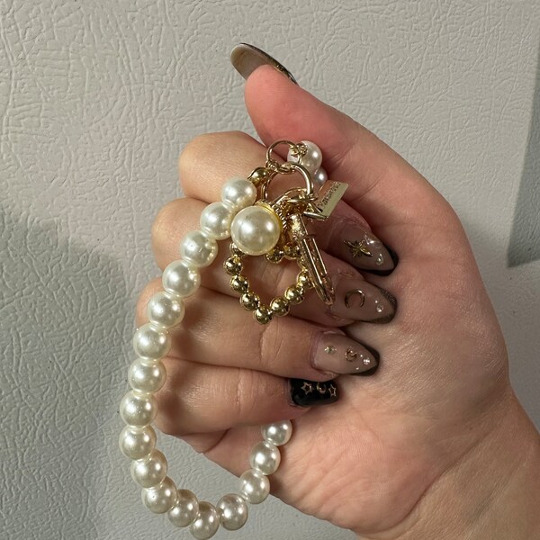 Pearl Keychain, Bag Pearl Charm, Pearl Keychain,pearl Keychain ...