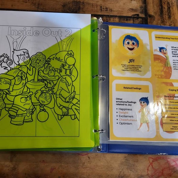 Inside Out 2: Emotions Unleashed Coloring Book by Kayjen - Etsy