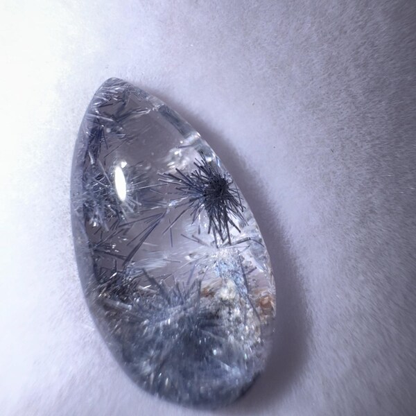 4.38'' Natural Clear Quartz Crystal With Blue Angels Feather Inclusions ...