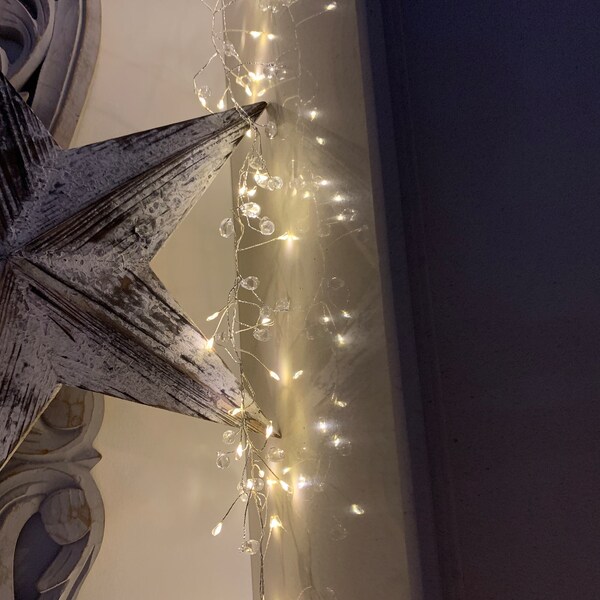 Clear Crystal LED Light Garland - Etsy UK