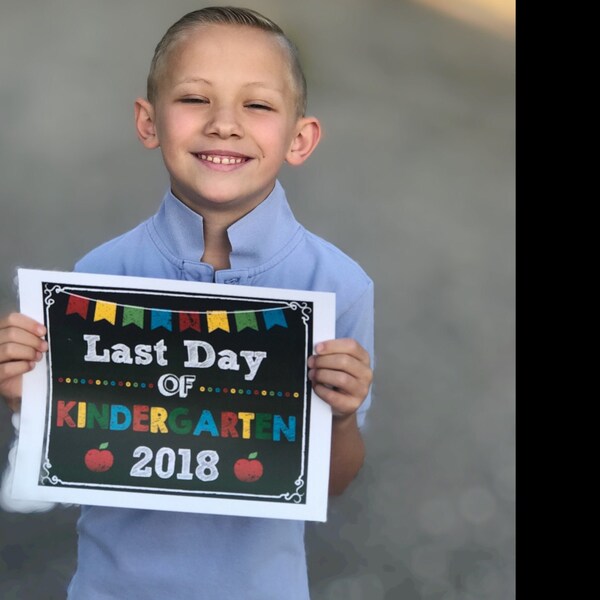 Last Day of Kindergarten Sign Instant Download Print Yourself, Last Day ...