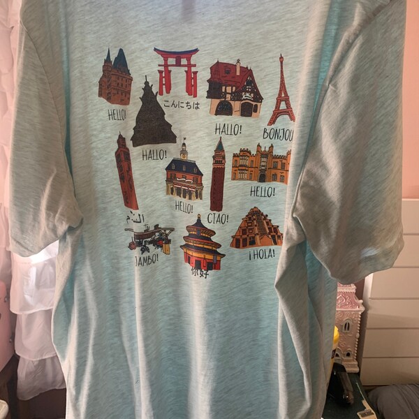 Epcot World Showcase T-shirt Disney Shirt Hello World Walt Disney World ...