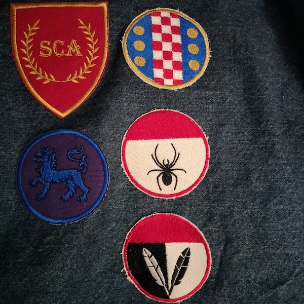 SCA Office Embroidered Patches-3" Tall Circular Patches - Etsy