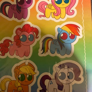 MLP TBH My Little Pony Autism Creature Vinyl Sticker Sheet A5 8x6 In ...