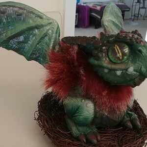 Baby Dragon fringed Arctic Blue Dragon - Etsy