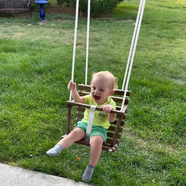 Personalized Wooden Handmade Swing, Baby Swing, First Birthday Gift ...