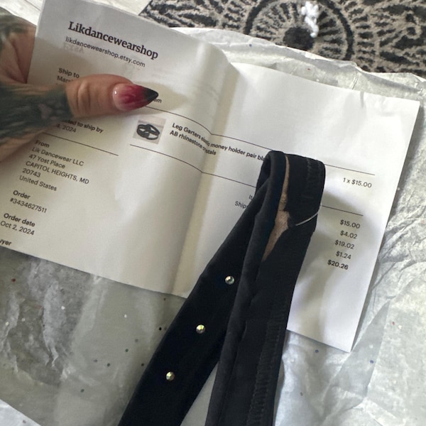 Garters Bundles 3 Pair Money Holders Pair Spandex With Rhinestone ...