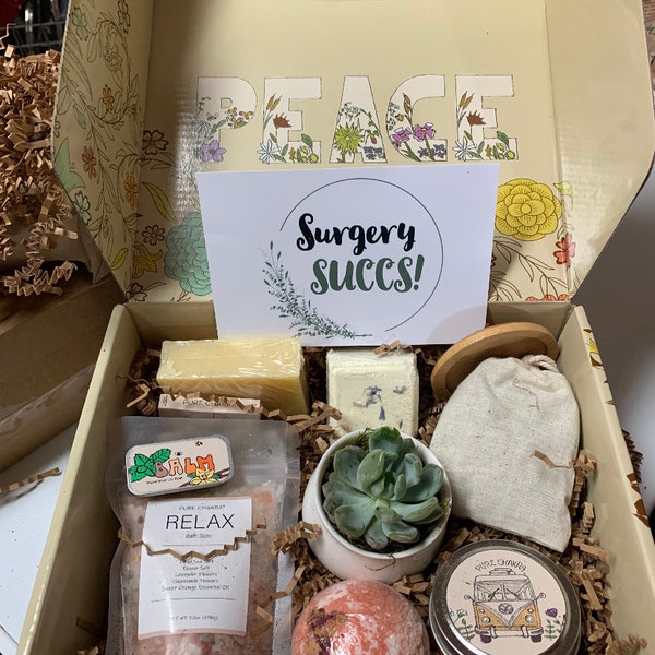 Surgery Succs! Surgery Care Package. Thinking of You Gift Box. Bath ...