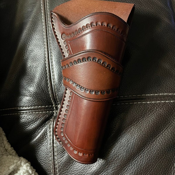 Western Cowboy Single Action Leather Holster El Dorado Style - Etsy