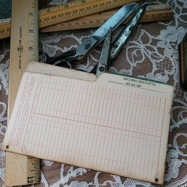 Income Receipts Manila Folder Kit - 2 Digital Images in JPEG or PDF ...