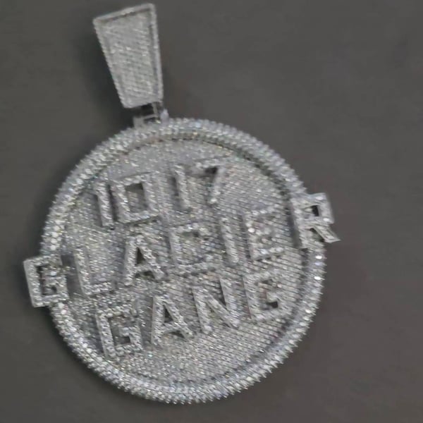 Iced Out Logo Hip Hop Pendant for Men, Iced Out Custom Letter Pendant ...