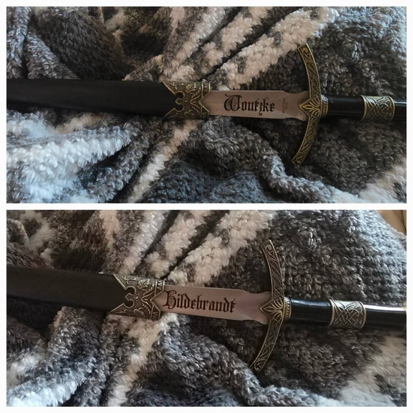 Personalized Medieval Dagger, Custom Dagger, Laser Engraved Medieval ...