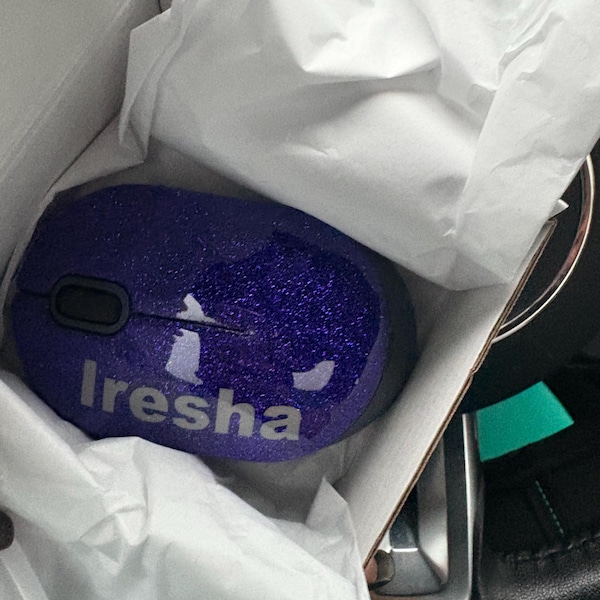 Glittered Computer Mouse, Personalized Wireless Mouse, Custom Computer ...