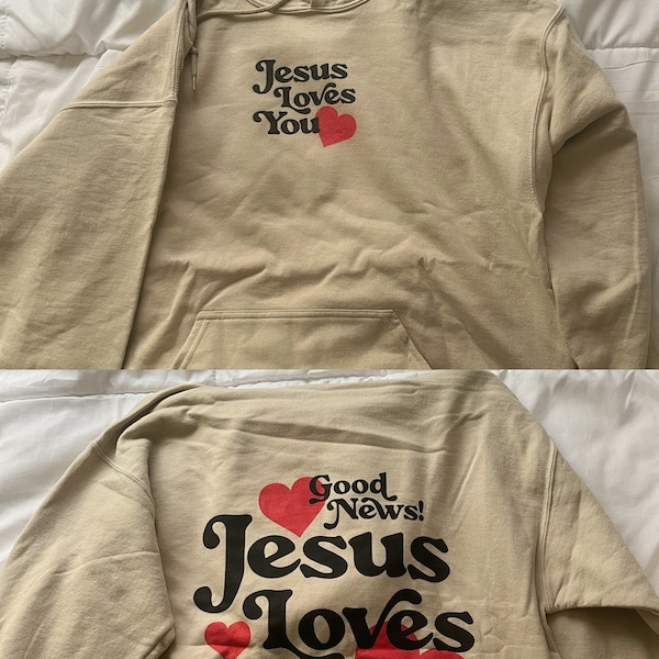 Jesus Loves You Christian Mental Health Hoodie Preppy Faith Sweatshirt ...