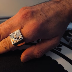 Men Onyx Rings/ Squircle Onyx Ring/ Black Onyx Signet/ Silver Onyx Men ...