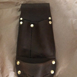 Long Leather Hammer Loop With Pockets for Box Knife and Pencil. the ...