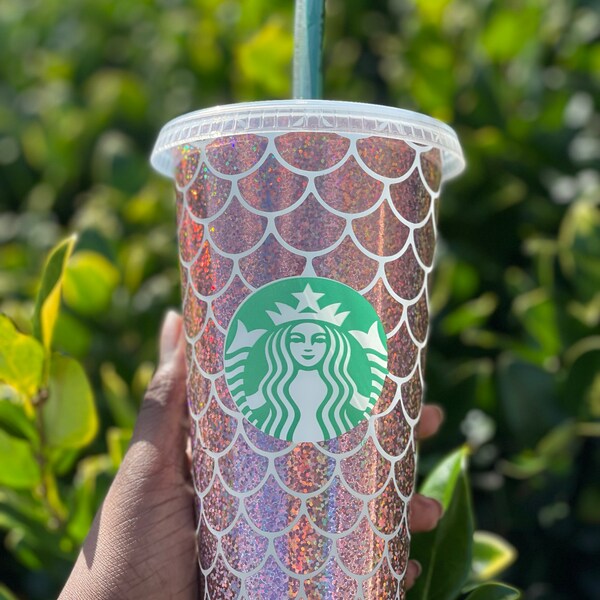 Seamless Full Wrap Mermaid Scales for Starbucks, Mermaid Starbucks Cold ...