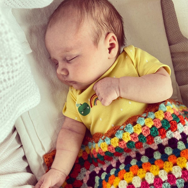 Retro Handmade Crochet 70s Sunset Placemat Doily Vintage Barbie Home ...