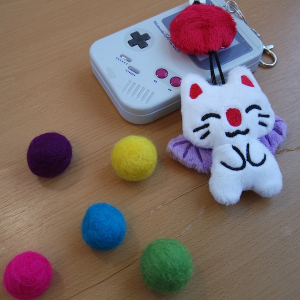 ITH (in the Hoop) Embroidery Pattern Moogle Keychain Final Fantasy - Etsy