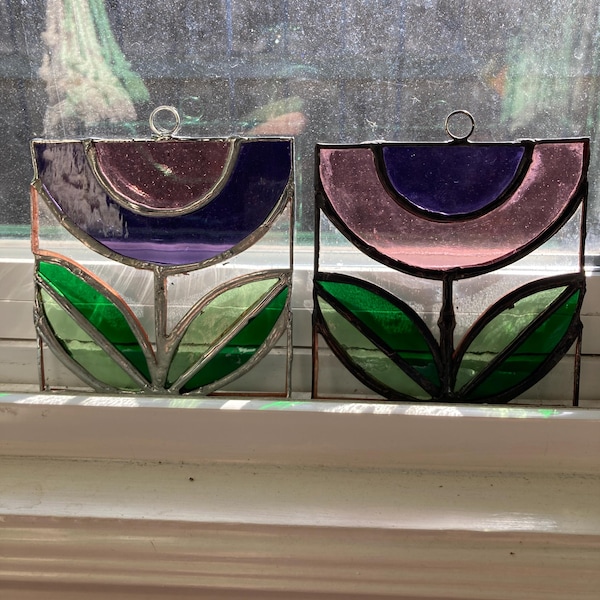 Stained Glass Pattern // DIGITAL DOWNLOAD - Square Flower - Etsy