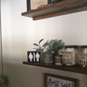 Bathroom Sign Farmhouse Sign/ Wood Signs / Farmhouse Bathroom Sign Mini ...