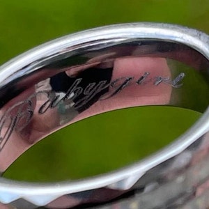 Unicorn Poop Ring With Opal Inlay 6mm Width Diamond Dust | Etsy