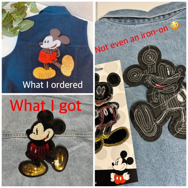 Mickey Mouse Patch, Disney Sewing Patch, Embroidery DIY Fabric Patches ...