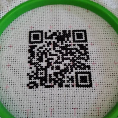 Custom QR Code Cross Stitch Pattern Instant Download, Personalized ...
