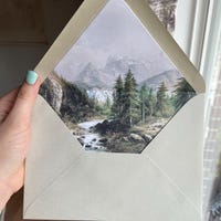 Fine Art Envelope Liners, Forest Wedding Invitation Envelopes ...