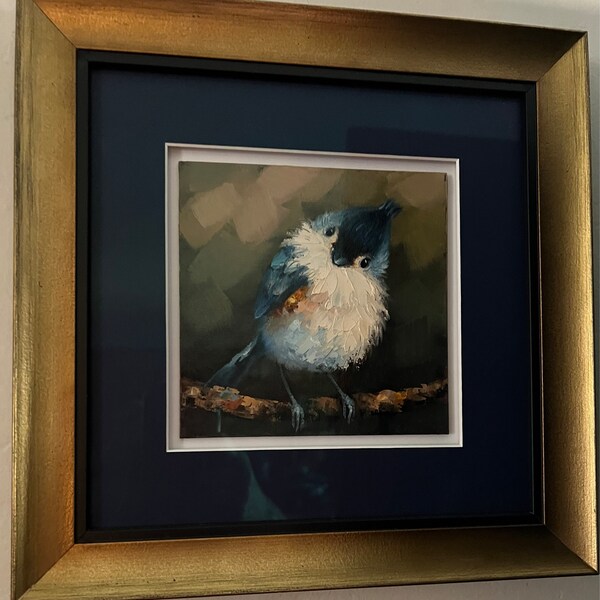 Bluebird CUSTOM Original Oil Painting by Daiga Dimza Handmade Bird Wall ...