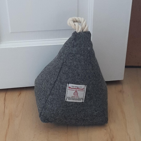 Burnt Orange Door Stop Door Weight Made Using Harris Tweed - Door ...