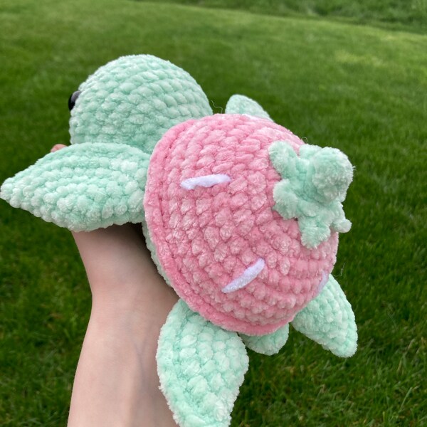 Crochet Strawberry Turtle Pattern PDF Download Beginner Friendly ...