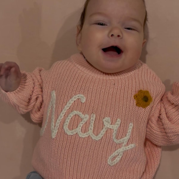 Personalized Baby Name Sweater | Embroidered Children's Sweatshirt ...