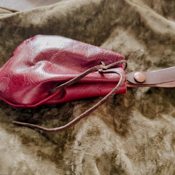 Handmade Leather Drawstring Belt Pouch: LARP, Re-enactment, Dnd - Etsy