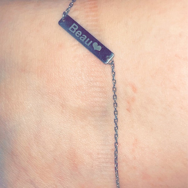 Anklet With Name, Year Anklet, 2 Initials Ankle Bracelet, Personalized ...