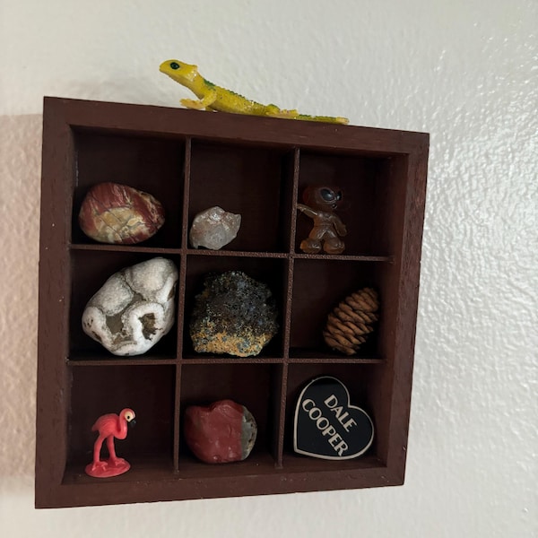 Wooden Curiosity Cabinet Printer Tray Letterbox Display, Rock Display ...