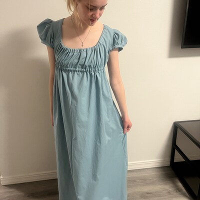 Digital PDF Pattern for Regency Dress Drawstring Neckline and Waist ...