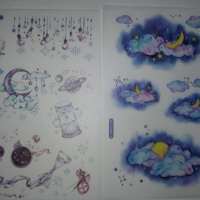 Celestial Sticker Pack 6 Sheets of Paper Stickers - Etsy