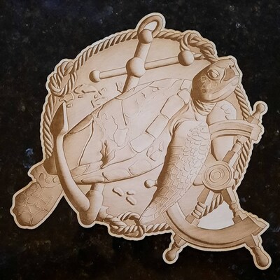 Digital Design File Sea Turtle Glowforge Laser Ready Engrave SVG 10 X ...