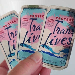 Protect Trans Lives Sticker Trans Pride Chrome Decal LGBTQ Laptop ...