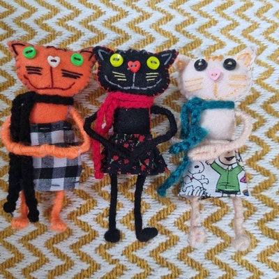 Kitten Brooch PDF Pattern and Tutorial - Etsy